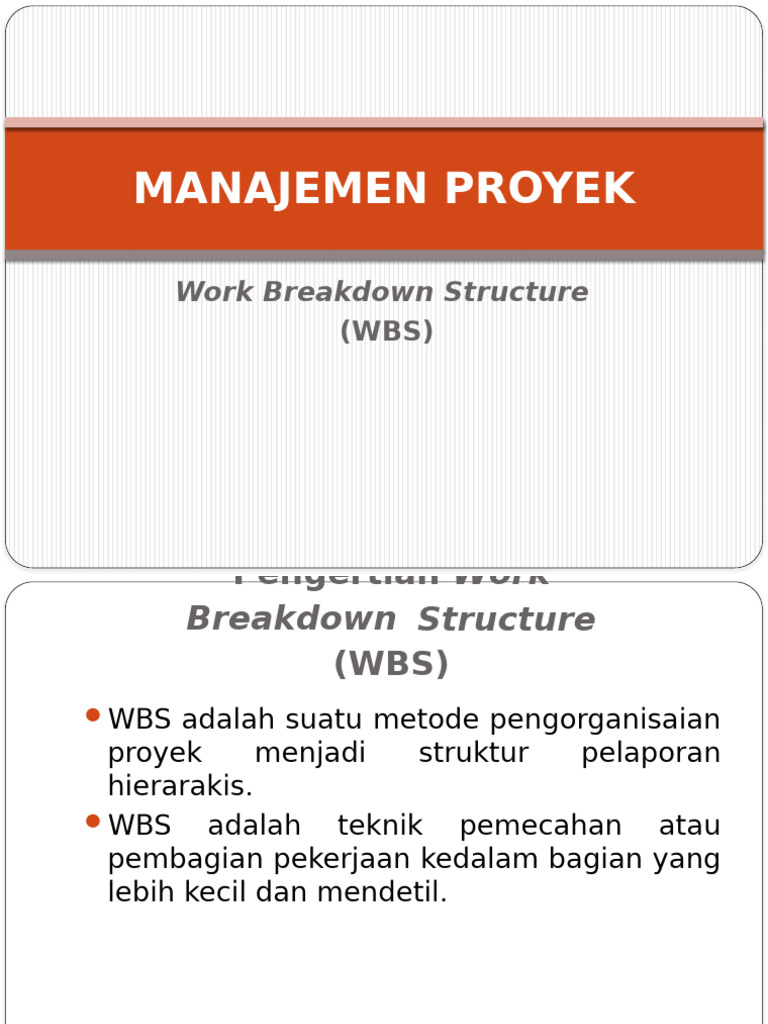 Pertemuan Ke-7 (Work Breakdown Structure ) | PDF