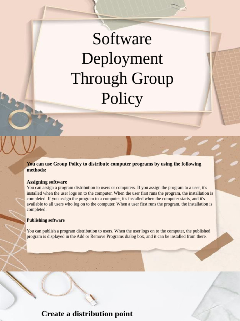 Deploying Software | PDF | Group Policy | Installation (Computer Programs)