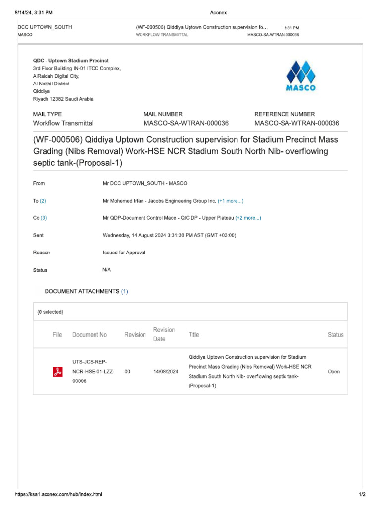 Masco Sa Wtran 000036 | PDF