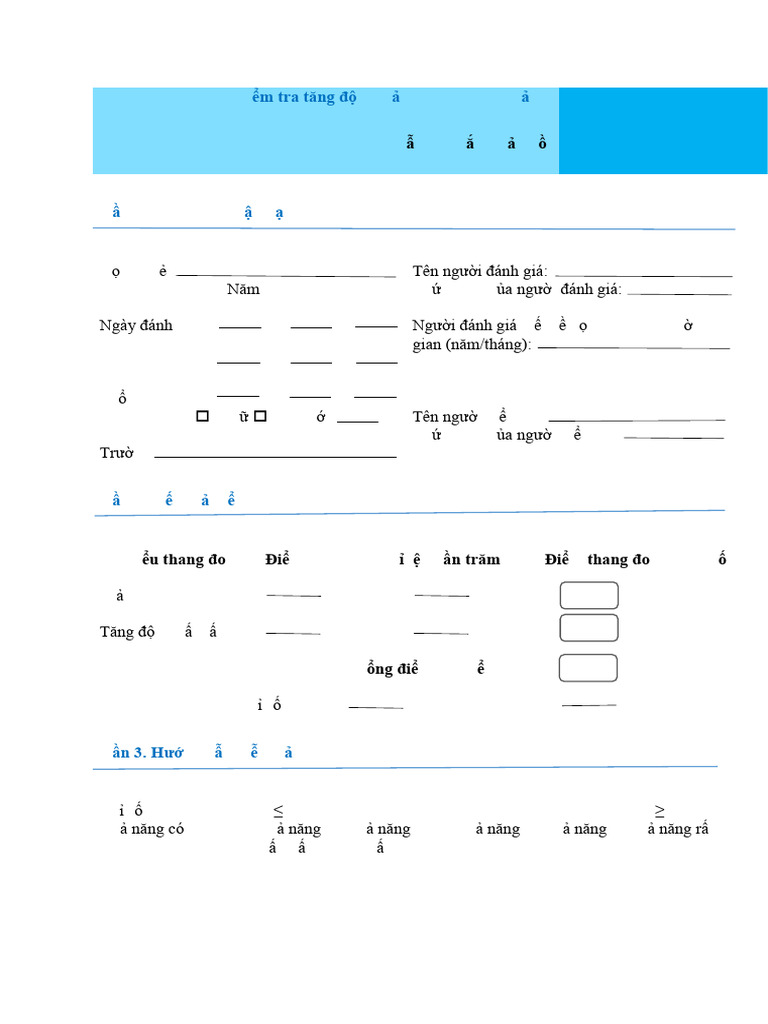 Thang Danh Gia ADHDT2 Phieu + Bang Tra 1 | PDF