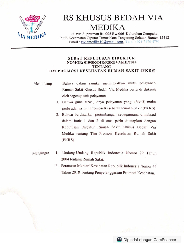 MKE 1 - EP 2 - Tim Promosi Kesehatan Rumah Sakit (PKRS) | PDF