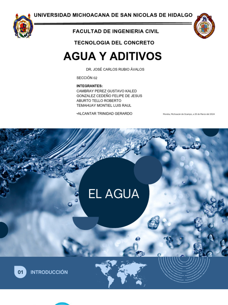 Agua y Aditivos | PDF | Propiedades del agua | Polaridad química