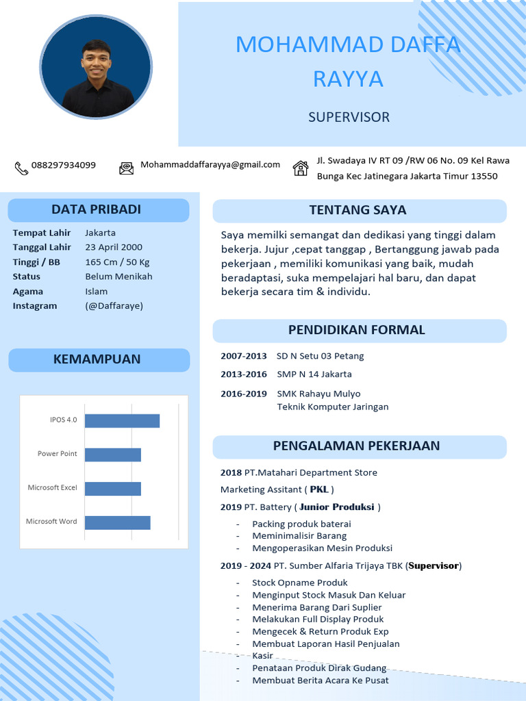 CV Daffa Terbaru | PDF | Bisnis