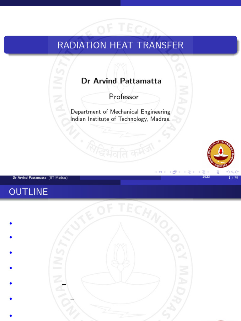 Radiation Heat Transfer Presentation | PDF | Heat Transfer | Emission ...