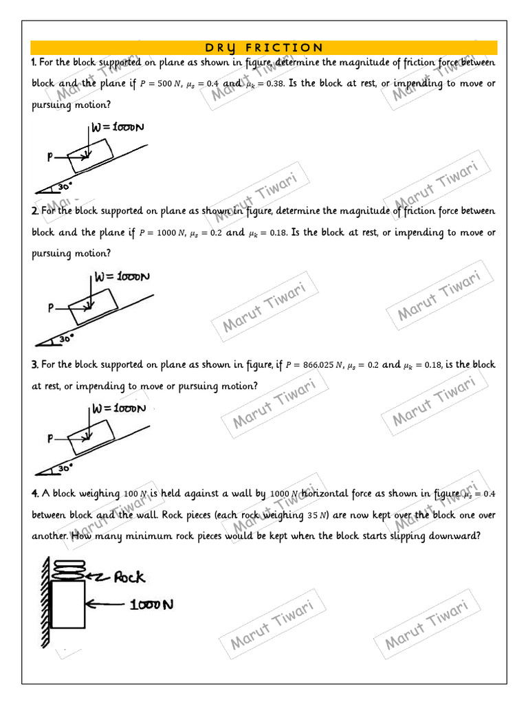 3. Friction and Applications | PDF | Friction | Belt (Mechanical)