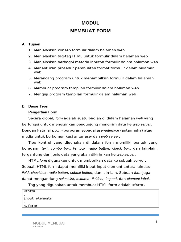 Modul 05 - Membuat Form (1) | PDF