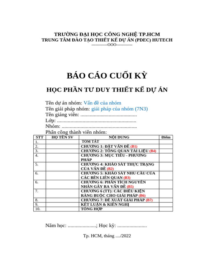 MAU BCCK-TDTKDA-Cập nhật | PDF