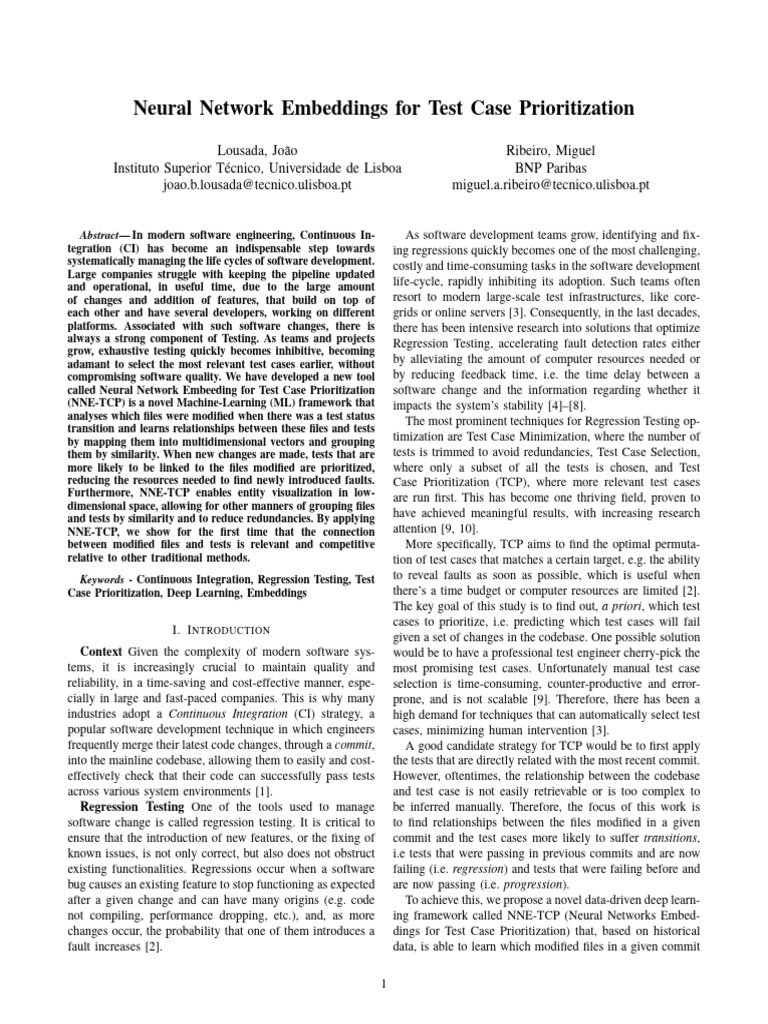 Test Case Prioritization in CI | PDF | Mean Squared Error | Machine ... Test Case Prioritization in CI | PDF | Mean Squared Error | Machine ...