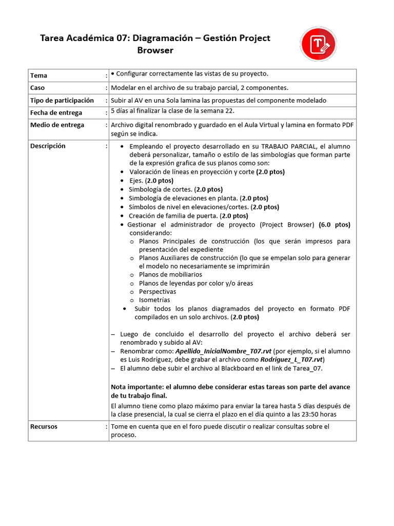 Tarea 07 Sesion 22 Revit | PDF | Informática