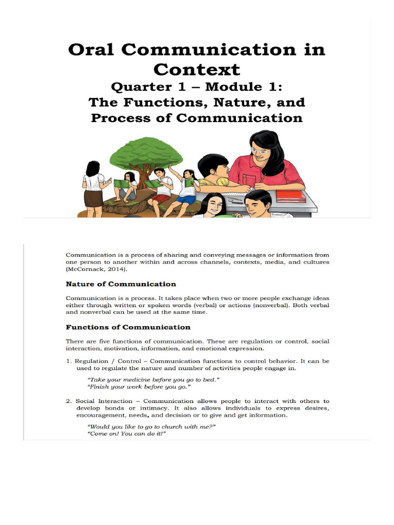 Oral Communication Module | PDF