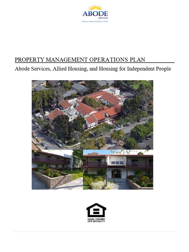 Property Management Operations Plan | PDF | Insurance | Disability