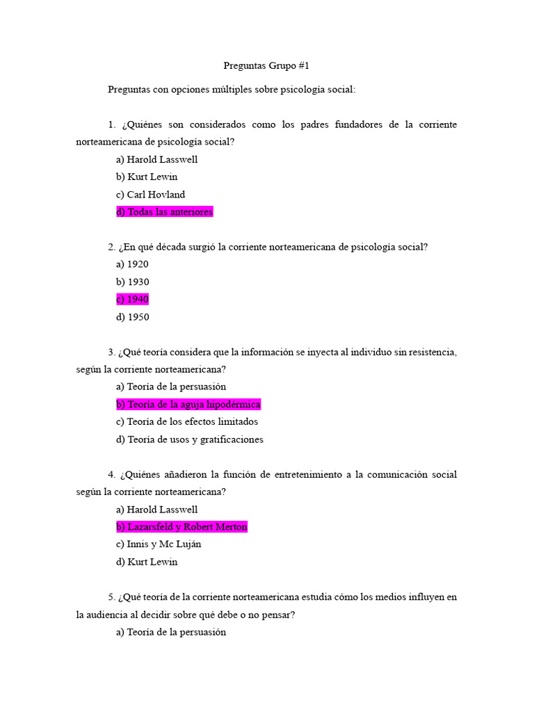 Bancos de Preguntas | PDF | Comportamiento | Empoderamiento