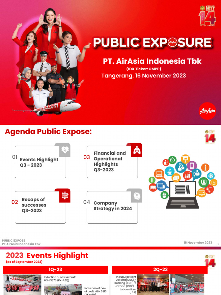 AirAsia Indonesia Public Expose 2023 | PDF | Aviation | Transport