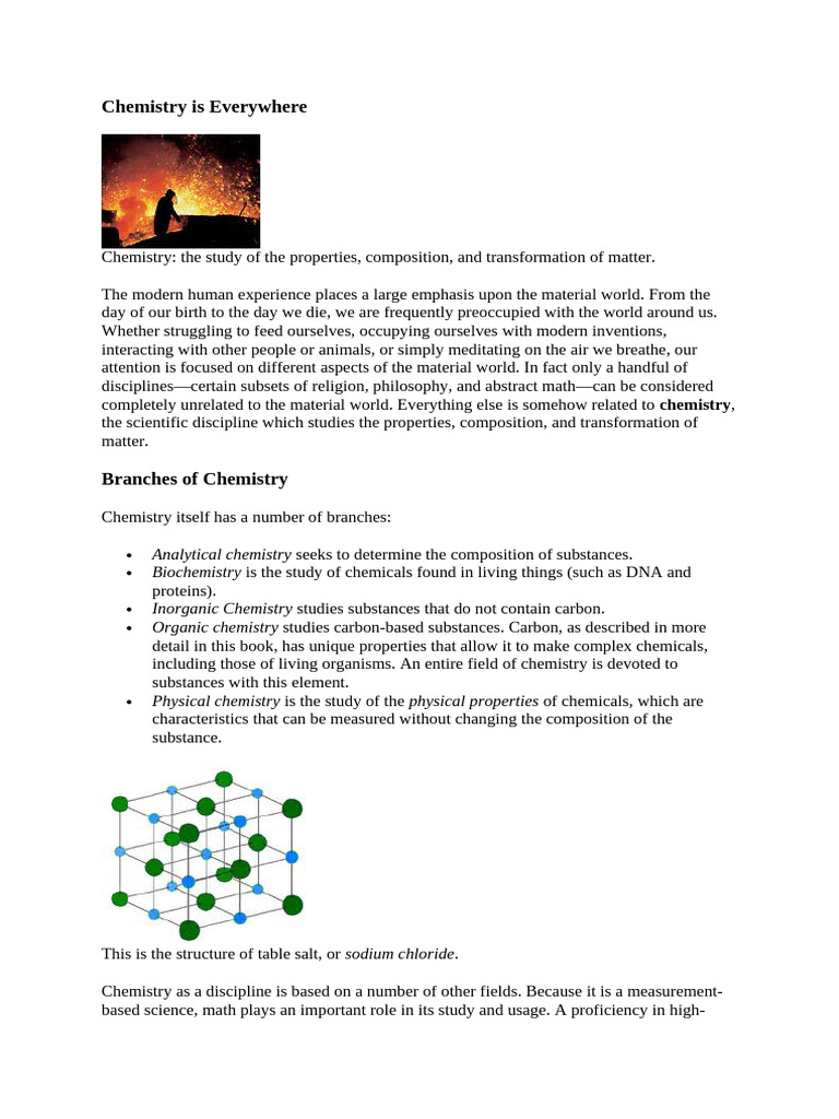 Chemistry Is Everywhere | PDF | Chemistry | Chemical Substances
