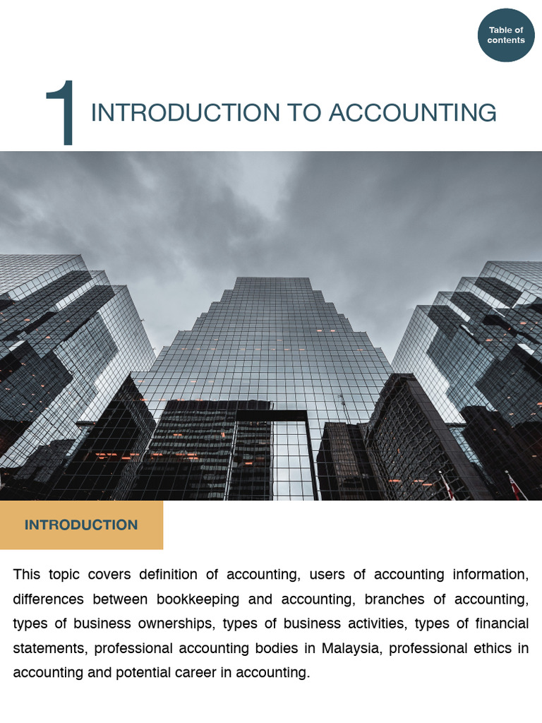 Chap 1 - Accounting | PDF | Accounting | Financial Statement