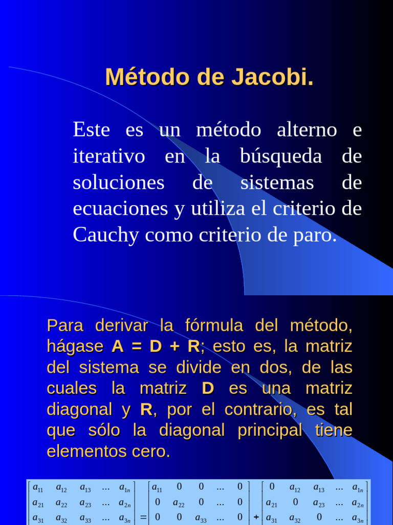 4 - Jacobi | PDF | Matriz (Matemáticas) | Conceptos matemáticos