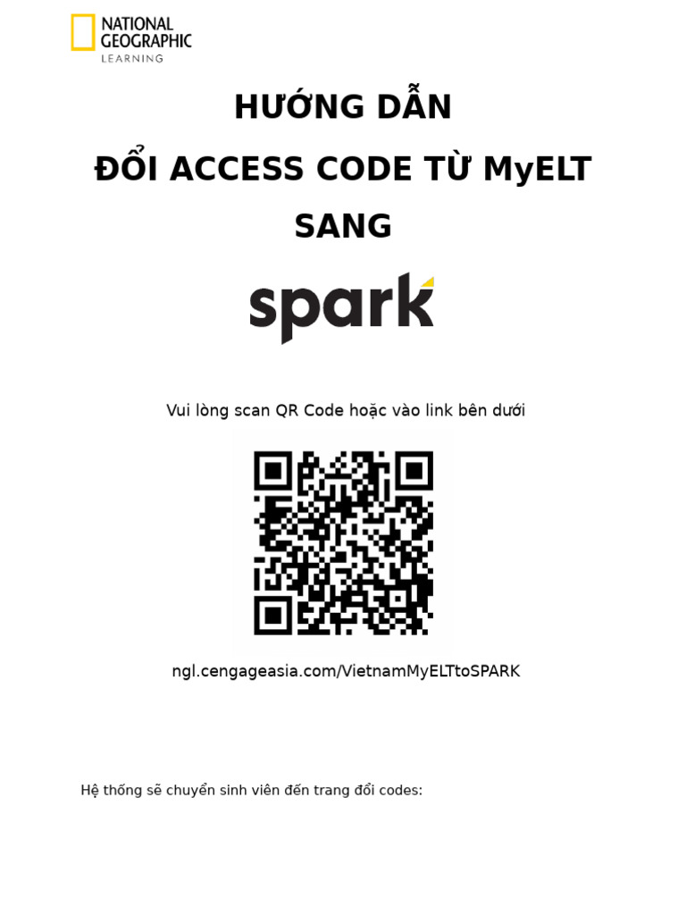 Hướng Dẫn Đổi Access Code Từ Myelt Sang Spark | PDF