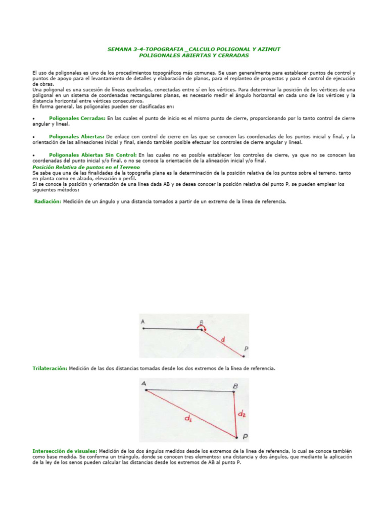 Sem 3 - 4. Calculos de Azimut - Topografia TM2 | PDF | Ángulo | Topografía
