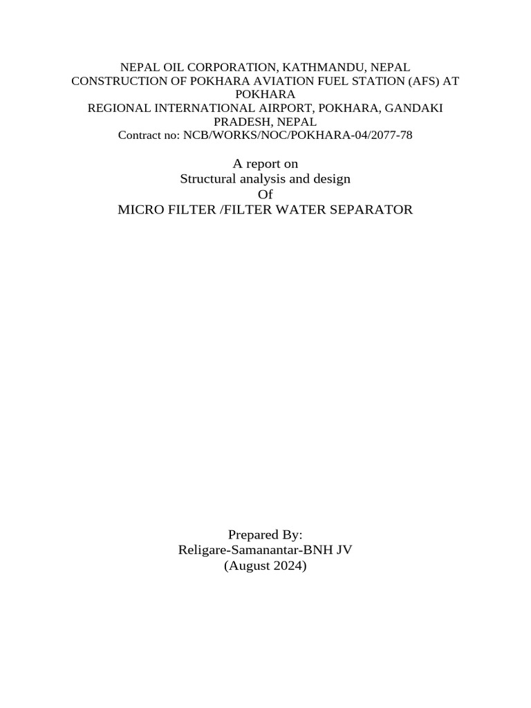 A Report On Structural Analysis and Design of Micro Filter /filter ...