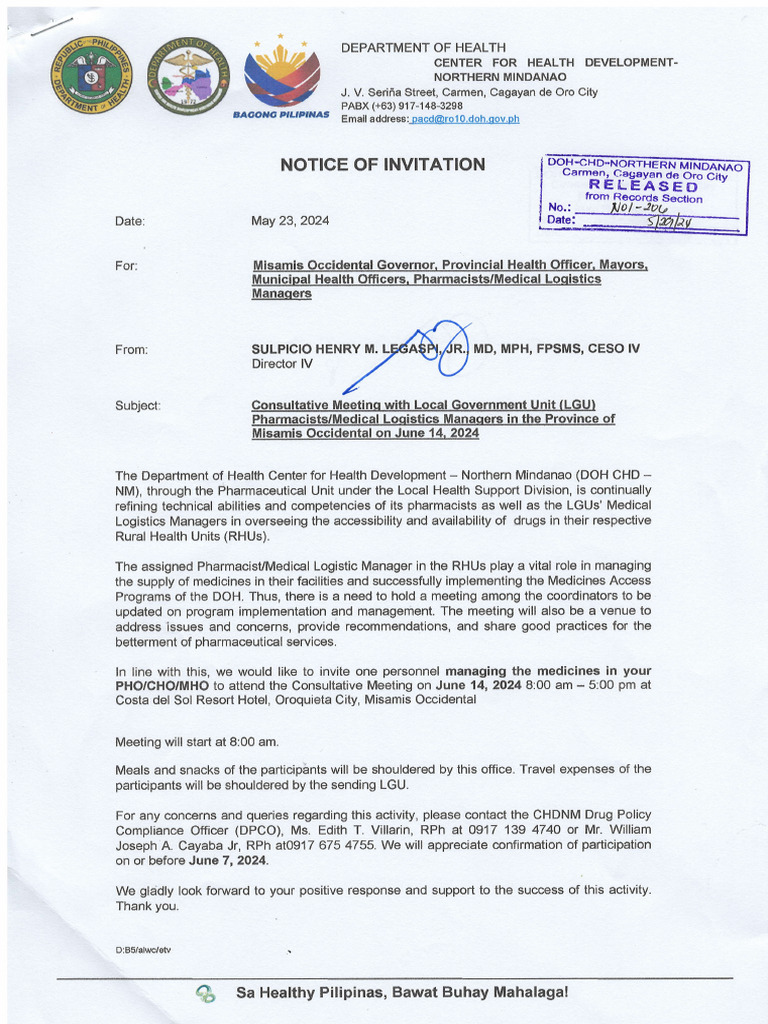 Consultative Meeting for LGU Pharmacists | PDF | Pharmacist | Public ...