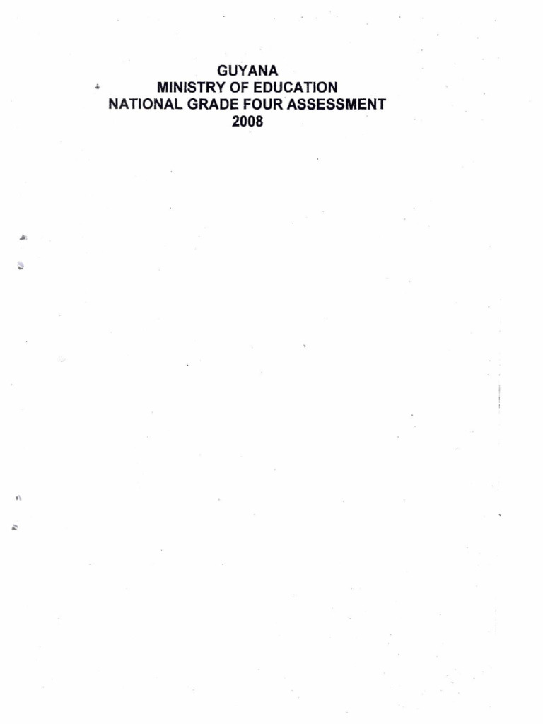 National Grade 4 Assessment - 2008 - Mathematics P1 | PDF | Chart ...