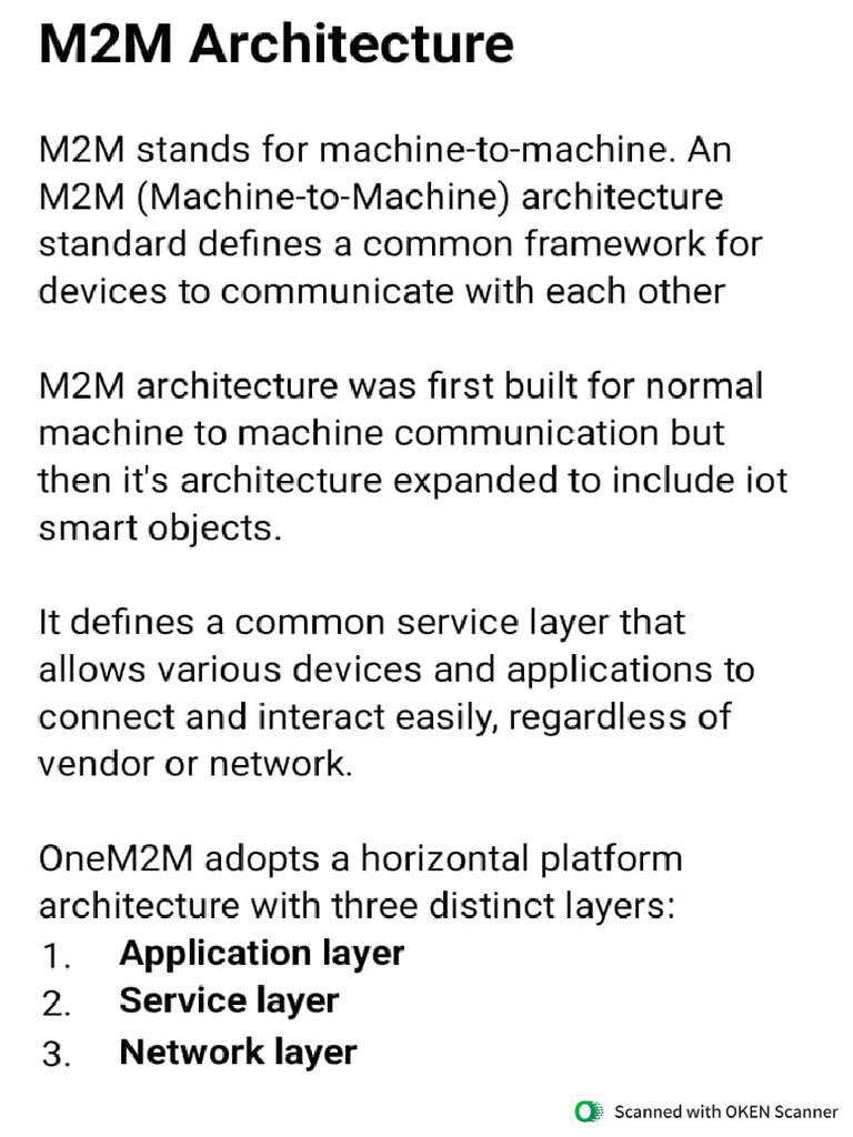 M2M Architecture in IOT | PDF