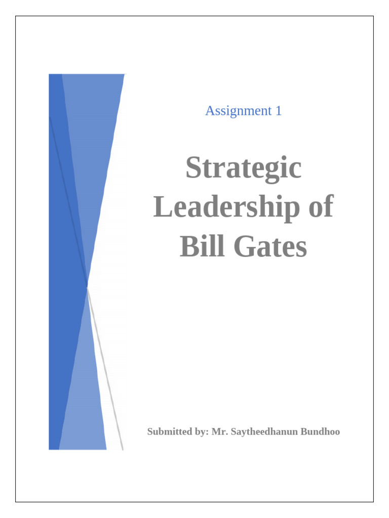 Strategic Leadership Assignment Part 2 | PDF | Leadership | Sustainability Strategic Leadership Assignment Part 2 | PDF | Leadership | Sustainability