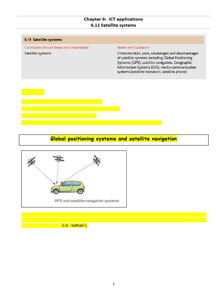 Satellites: Chapter 6: ICT Applications | PDF | Geographic Information ...