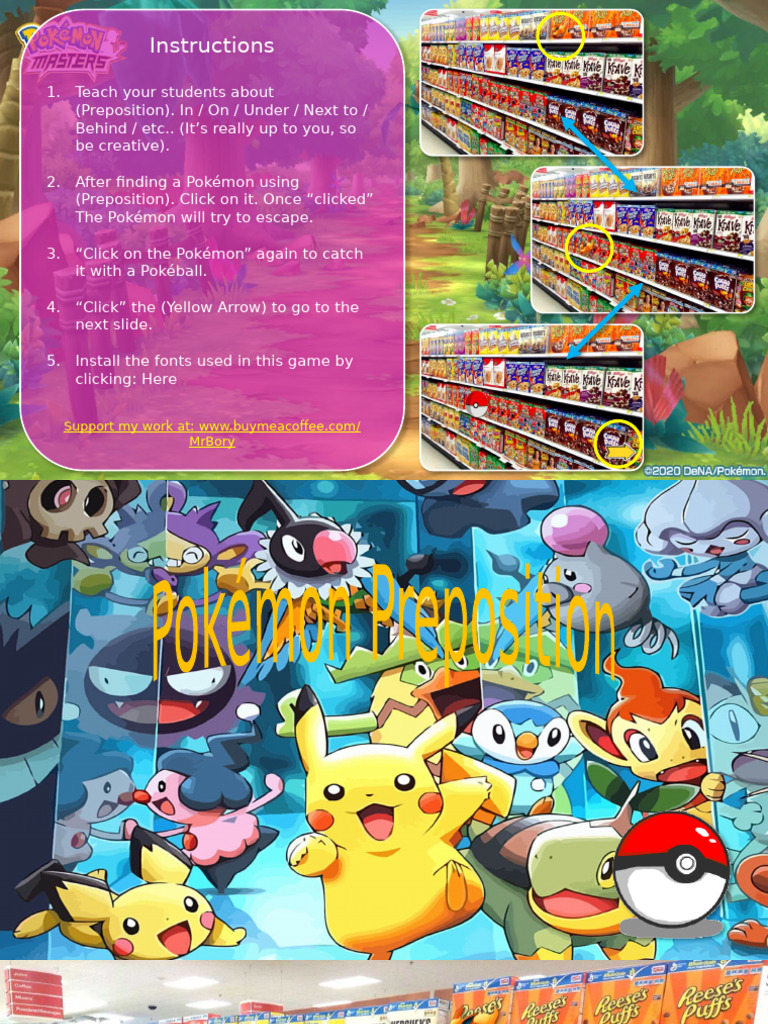 Pokémon Preposition Game Ver.1 | PDF