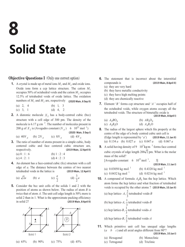Solid State | PDF | Crystal Structure | Ion