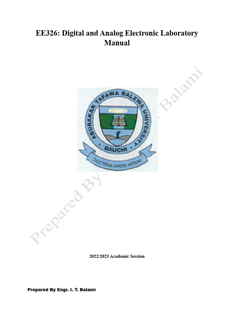 Electronic Lab Manual for EE326 | PDF | Computers | Technology & Engineering