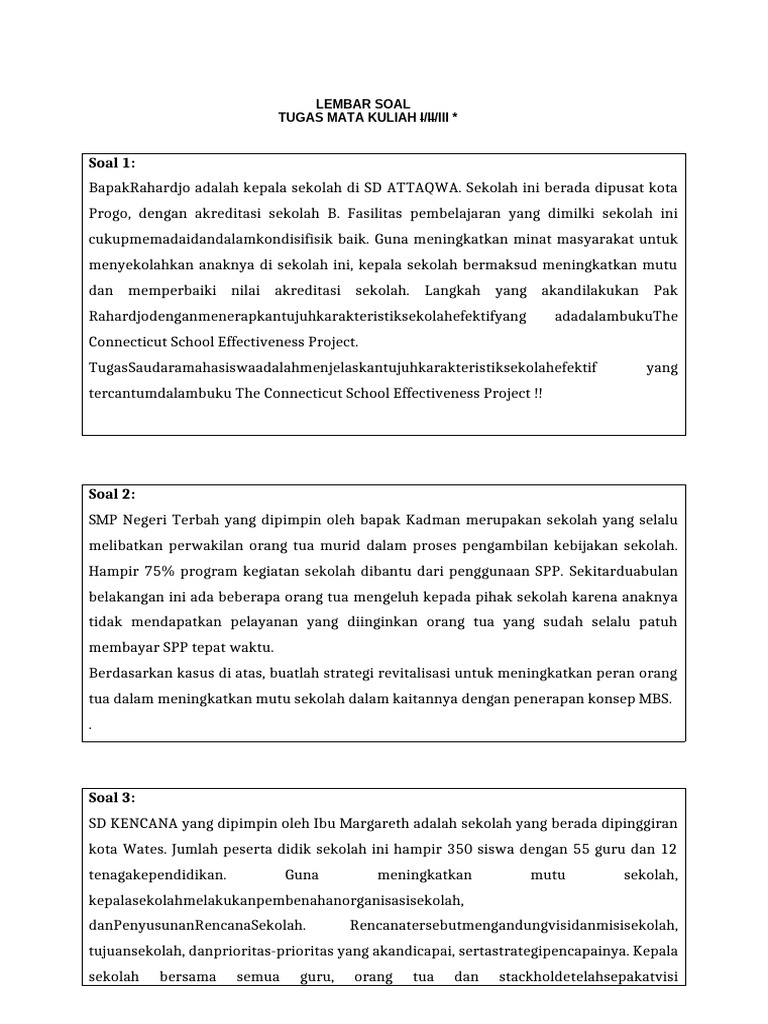 Soal TMK 1 | PDF