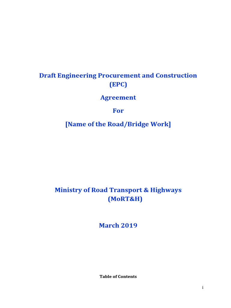 Annex 1-Standard EPC Agreement-March 2019 Updated Till 31-10 - 2023 | PDF | Indemnity | Breach ...
