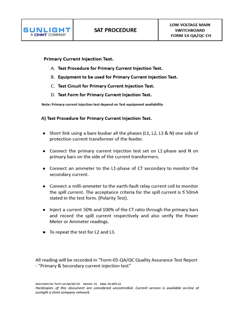 CT Polarity and Ratio Test | PDF | Electronic Engineering | Power ...