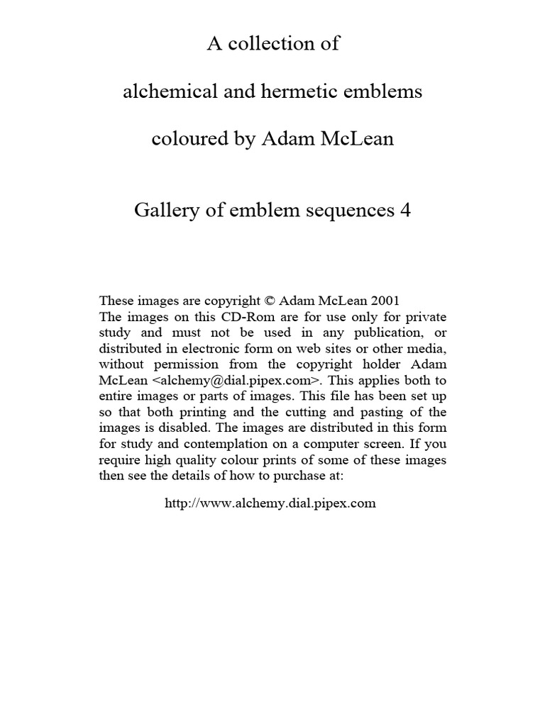 Adam McLean - A Collection of Alchemical and Hermetic Emblems ...