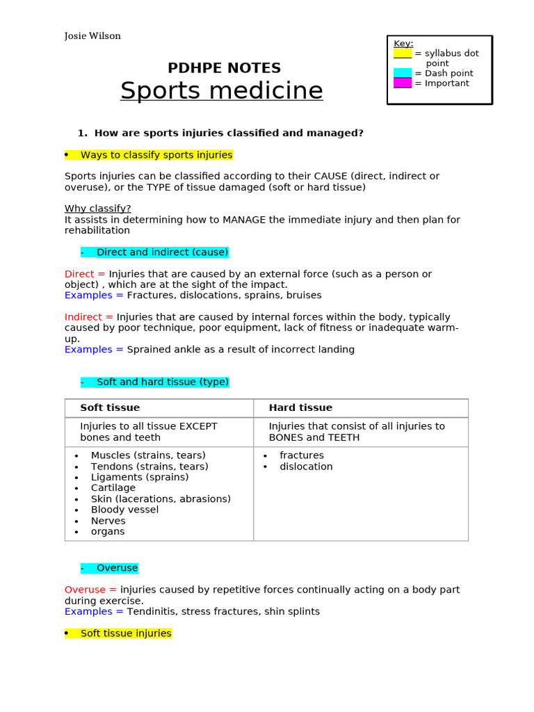 SPORTS MEDICINE Notes Gregor D | PDF | Heat Transfer | Physical Fitness