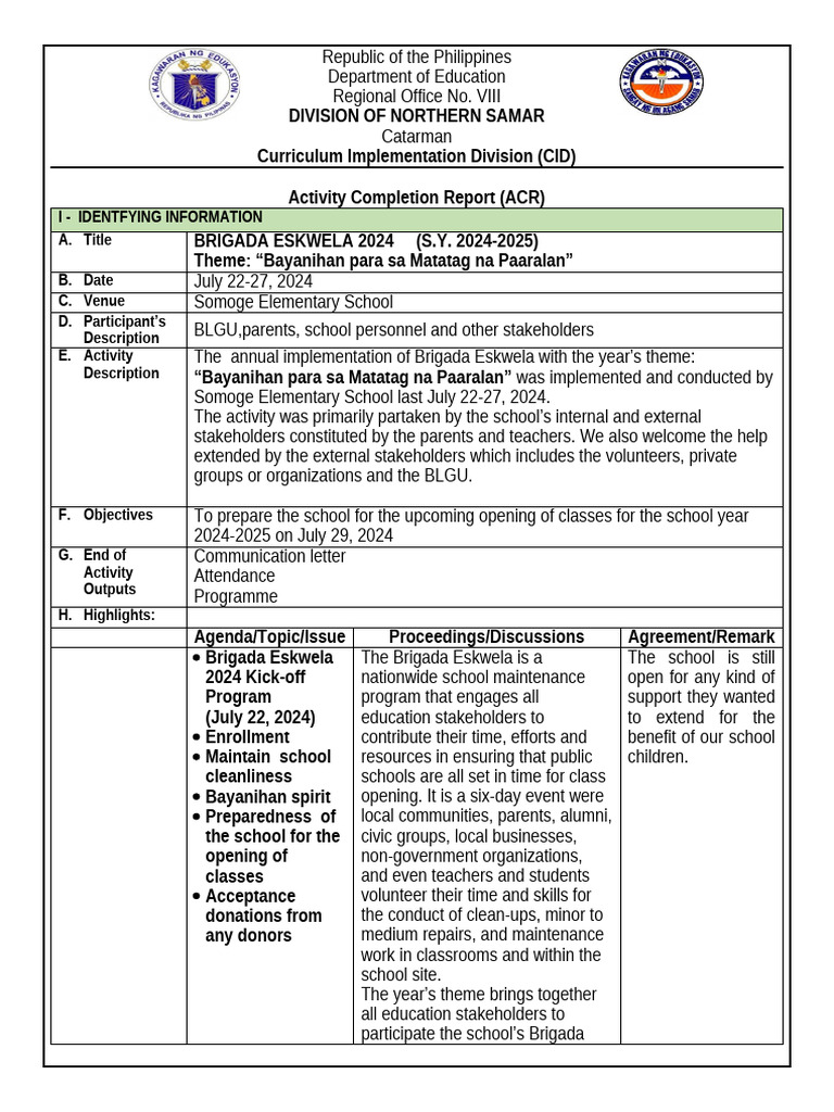 SOMOGE ES ACR Brigada Ekwela 2024 | PDF