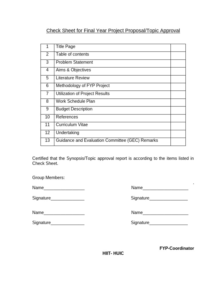 Format - FYP Proposal Format | PDF | Computing