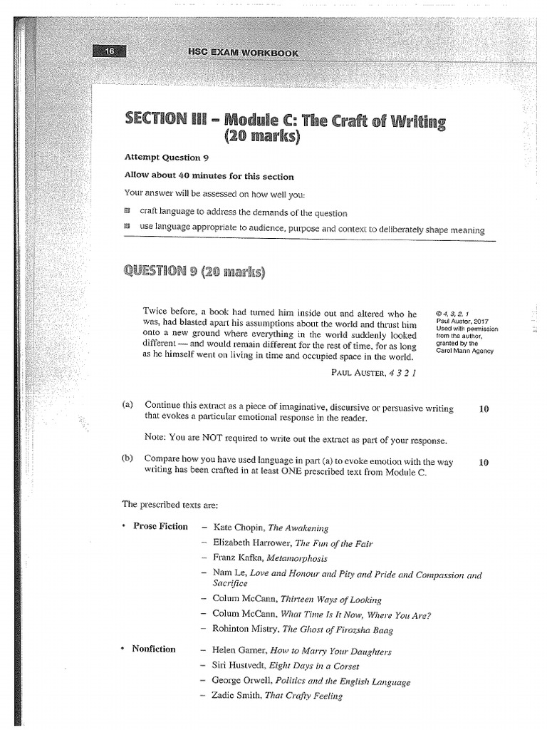 HSC 2019 - Mod C - Excellent Student Responses | PDF