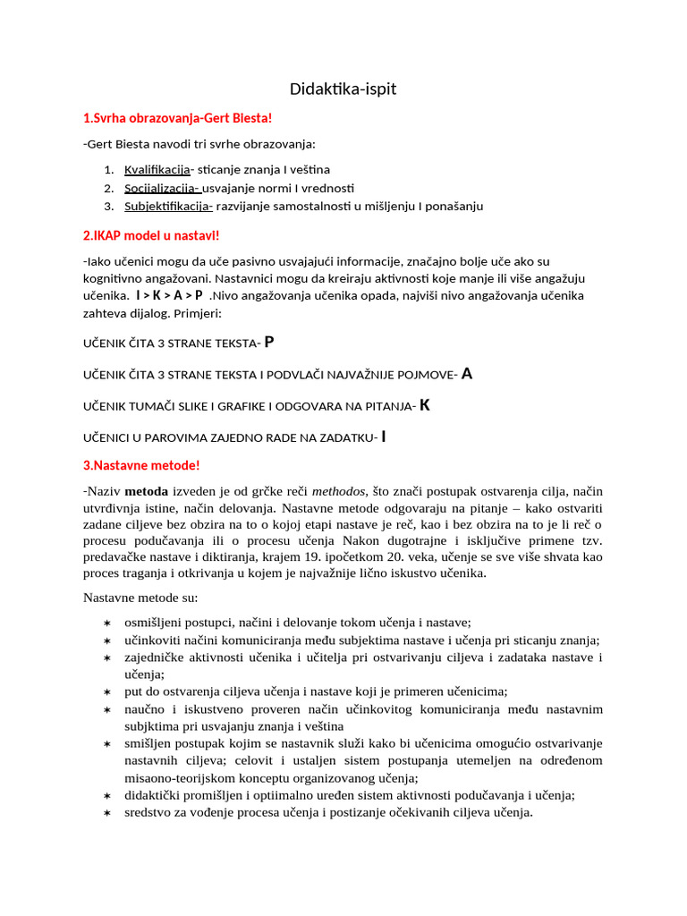 Didaktika-ispit | PDF