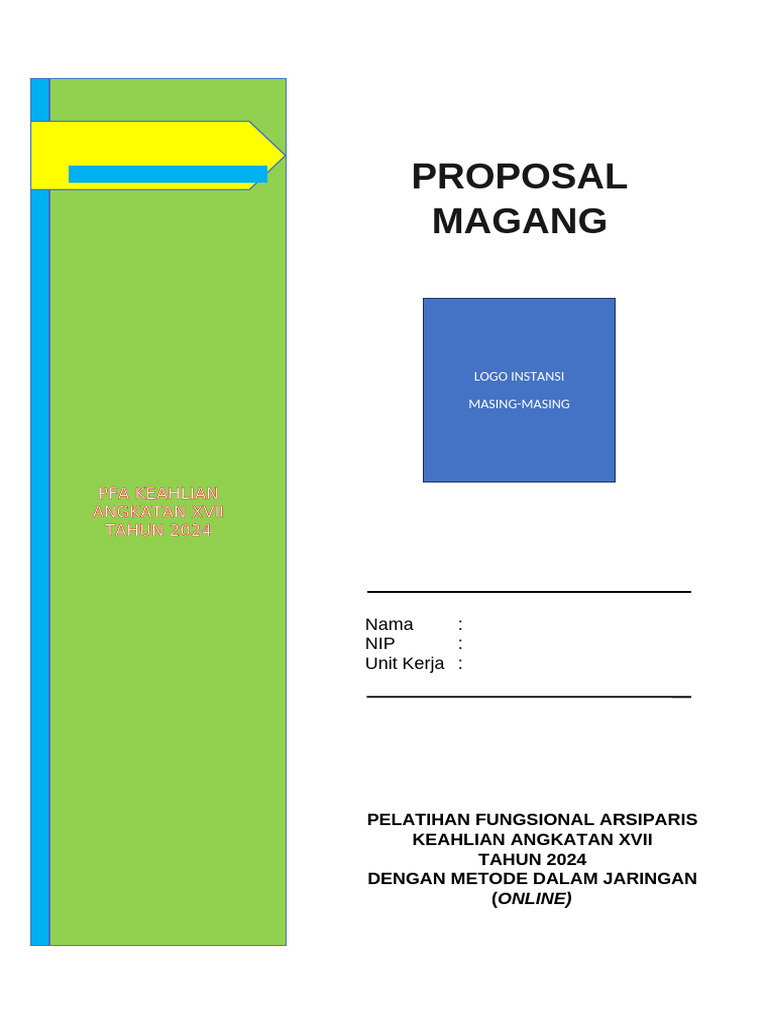 Proposal Magang PFA Keahlian XVII 2024 | PDF