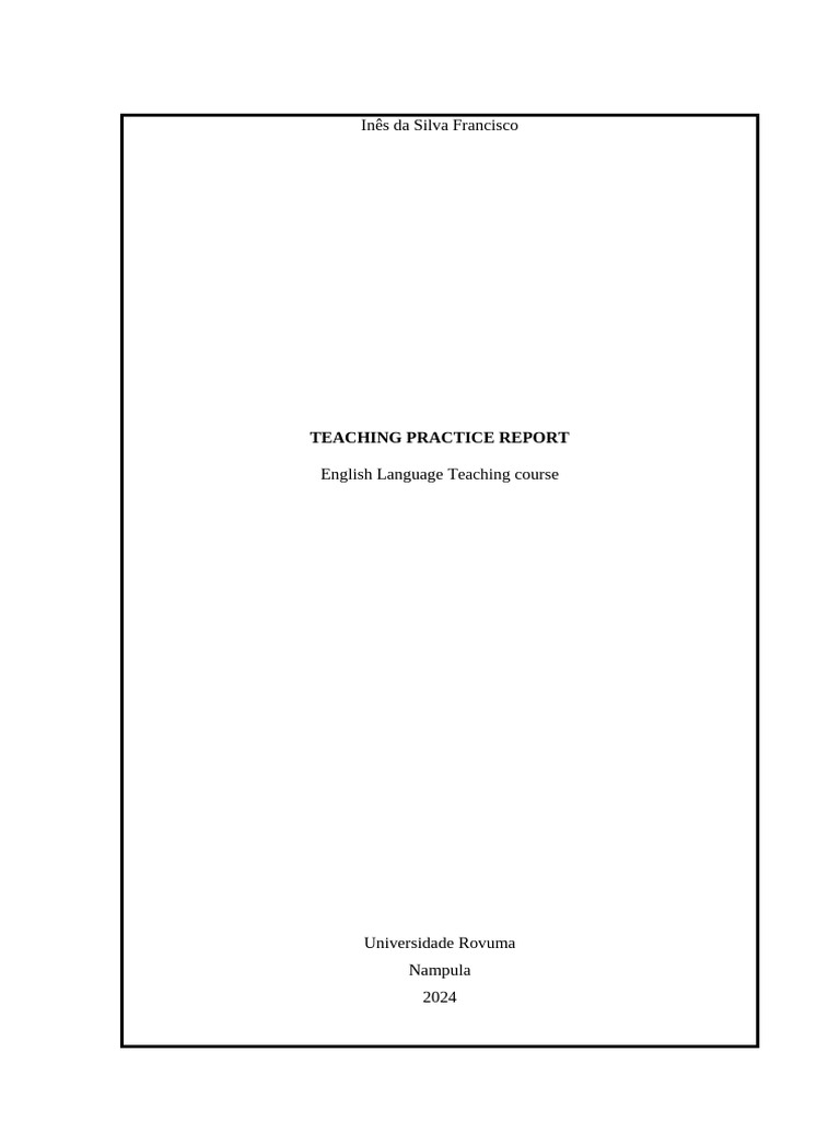 Teaching Practice Report Overview | PDF | Teachers | Learning