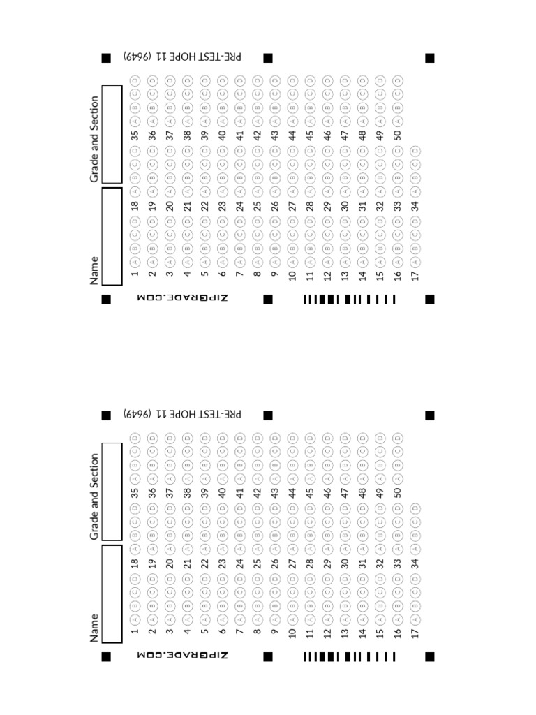 Pre-Test for Hope 11 Students | PDF