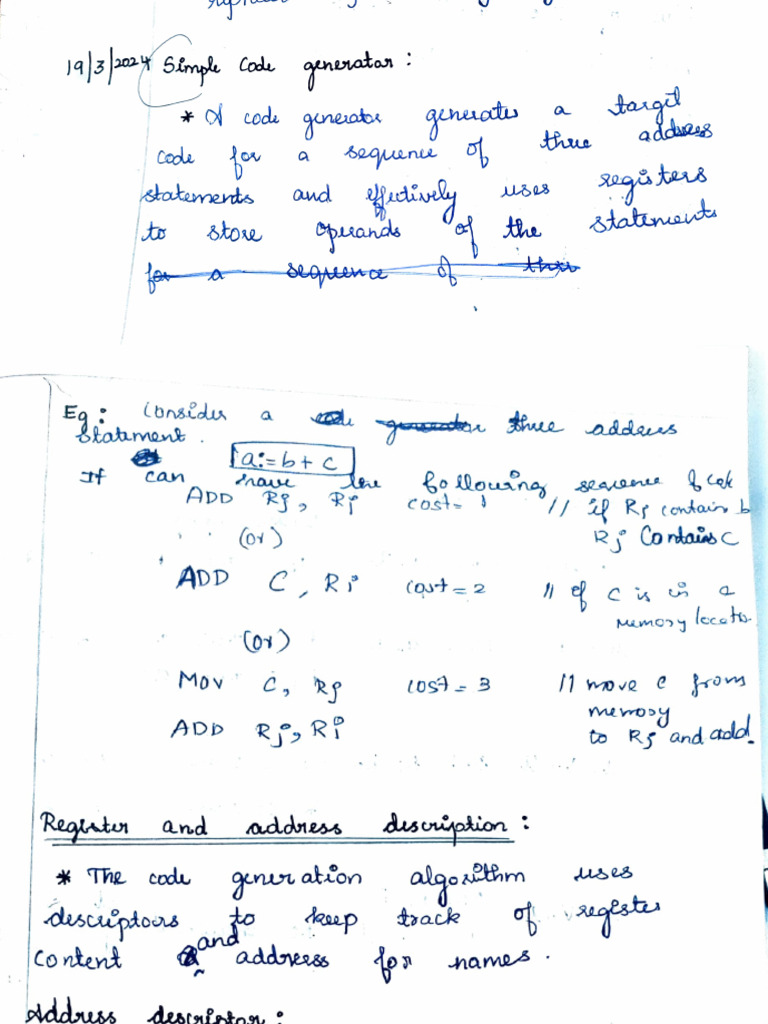 Unit 4 Code Generation | PDF | Software Engineering | Computer Architecture
