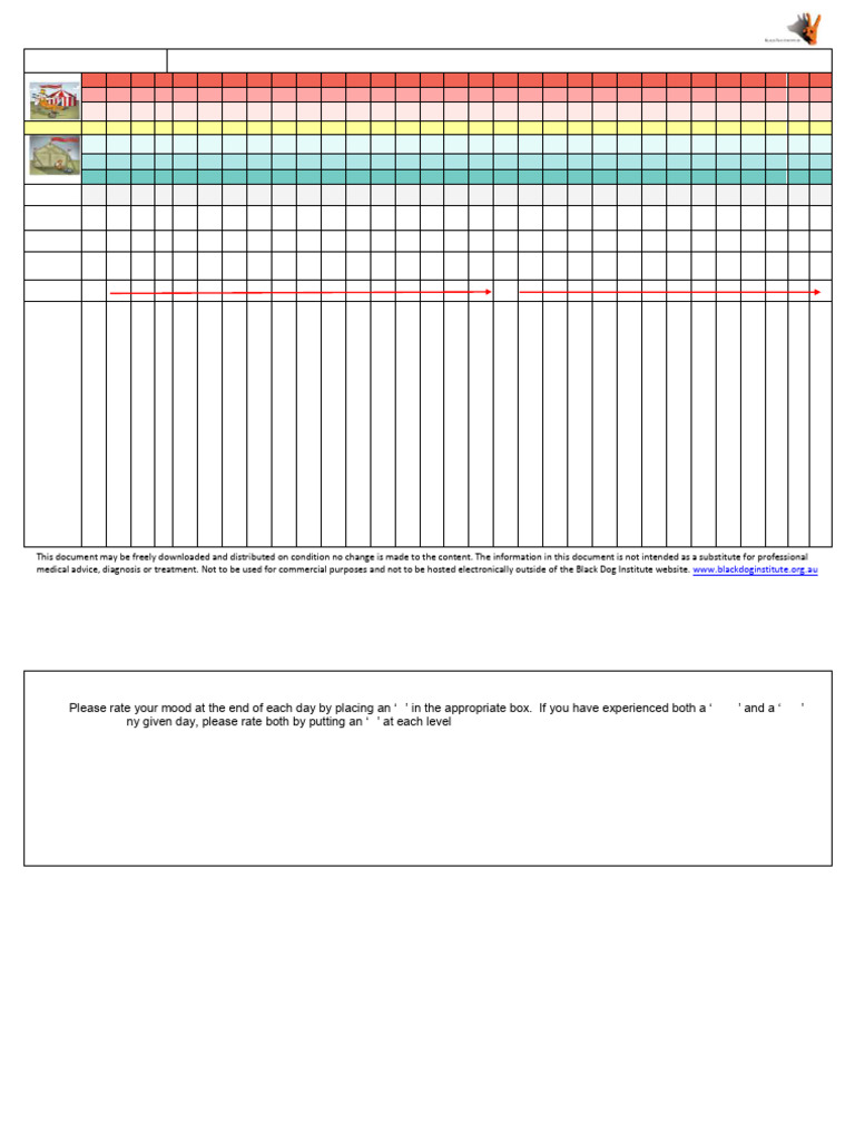 Daily Mood Graph for Bipolar Tracking | PDF
