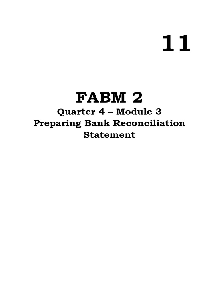 FABM2 Q4 Module 3 Edited | PDF | Cheque | Banks