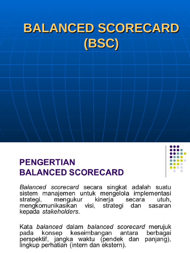 Perspektif Utama Balanced Scorecard | PDF | Bisnis