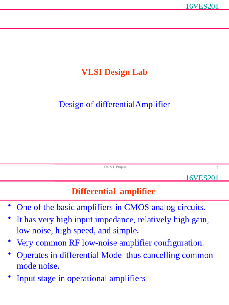 Differential Amplifier Design Guide | PDF | Amplifier | Electromagnetism