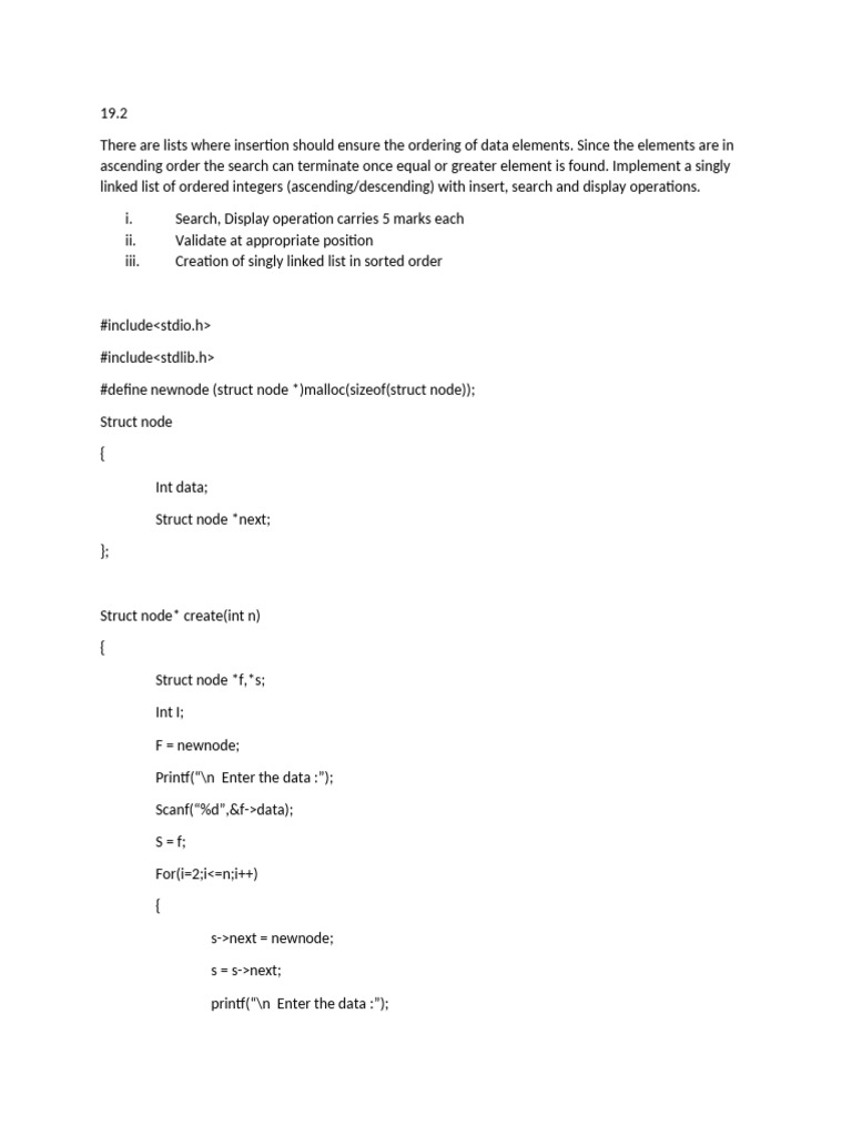 19.2 Sybsc CS SPPU DS Practical Slip Solutions | PDF | Computer Data | Algorithms And Data ...