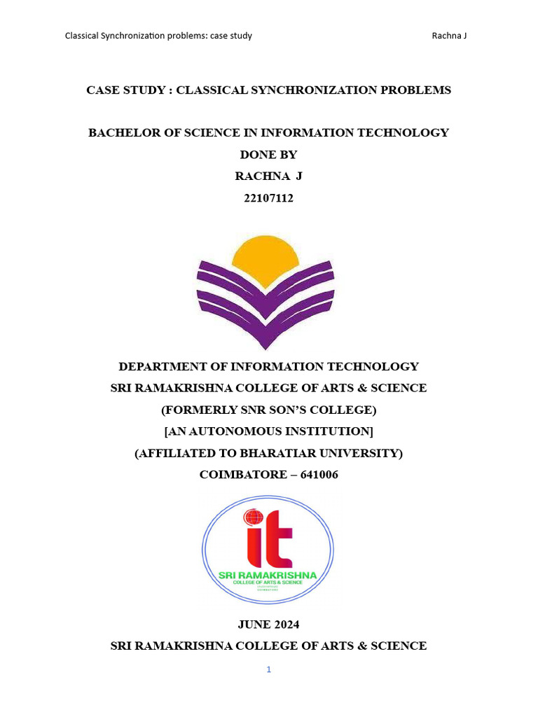Syncronization Pdf Computer Science Concurrent Computing